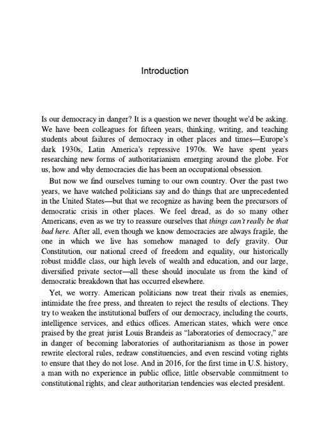 Levitsky Ziblatt 2018 How Democracies Die Pdf Hugo Chávez Democracy