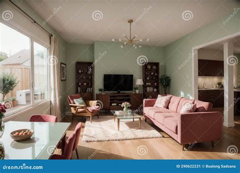 showcasing interior design in style dapper dwelling stock illustration