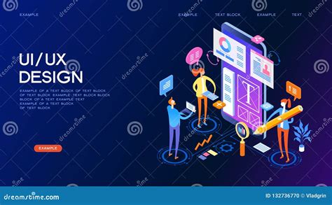 Ux Ui Design Concept Banner Vector Illustration
