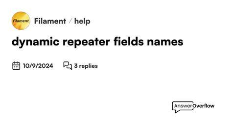 Dynamic Repeater Fields Names Filament