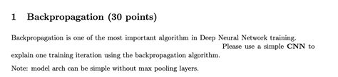 Solved 1 Backpropagation 30 Points Backpropagation Is One
