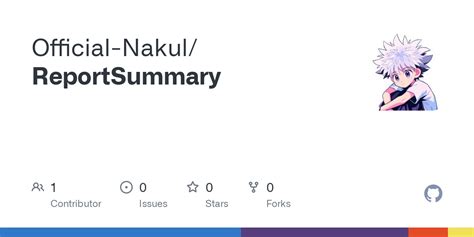 Github Official Nakul Reportsummary