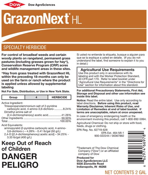 Grazonnext Hl Herbicide 2 Gallons Pasture Range Safe Herbicide Ebay