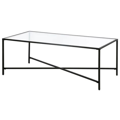 Holte 48 Glass And Steel Coffee Table In 2024 Bronze Coffee Table