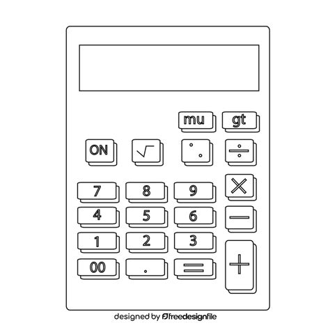 Calculator Black And White Clipart