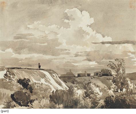 Franz Kobell Mannheim 1749 1822 Munich Dunes With Houses Beyond A