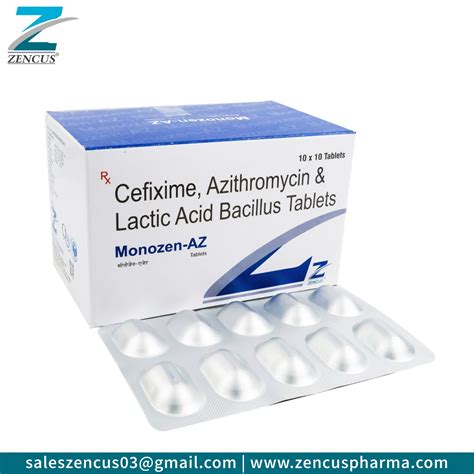Cefixime Azithromycin And Lactic Acid Bacillus Tablets
