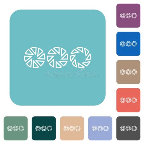 Set Aperture Size Outline Color Glass Buttons Stock Vector Illustration Of Objective