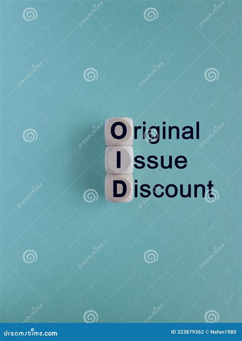 Oid Original Issue Discount Symbol Concept Words Oid Original Issue