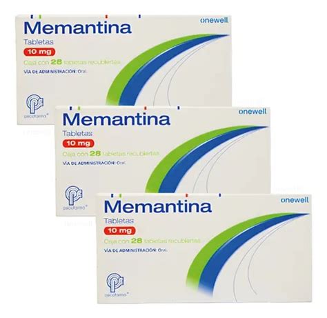 3 Cajas De Memantina 10 Mg Con 28 Tabletas Cu Psicofarma Envío Gratis