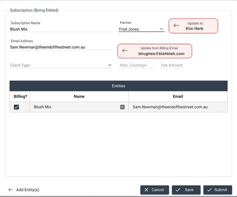 updating client information for audit safe