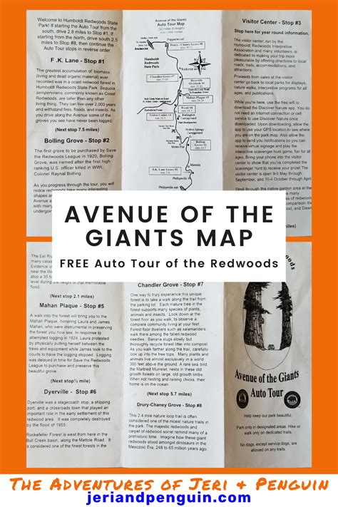 Avenue Of The Giants Map Map Of Ventura California Central