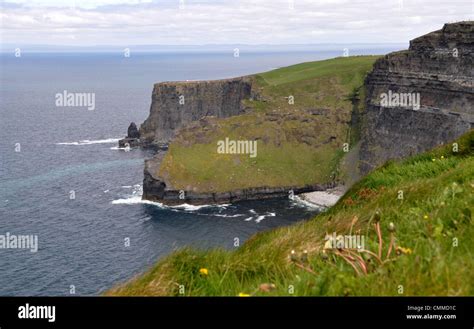 The Cliffs Of Moher Rise To 214 Metre At The Highest Point And Range