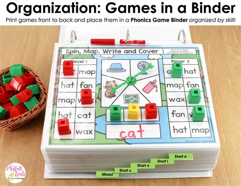 The Moffatt Comment Binder To Get A Link To This Phonics Board Games That You Can Organize