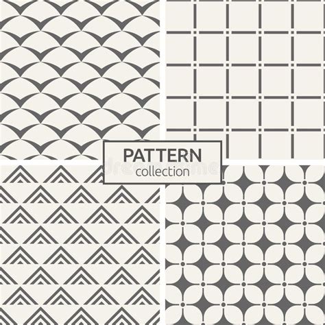 Set Of Four Seamless Patterns Stock Vector Illustration Of Backdrop Design 104476154
