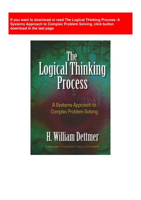 ~free readthe logical thinking process a systems approach to complex