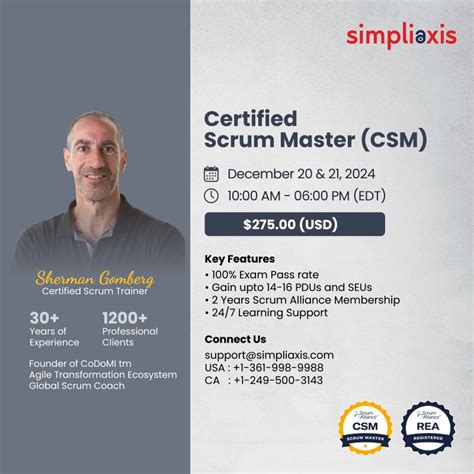 Simpliaxis On Linkedin Csm Certifiedscrummaster Scrummaster Agile