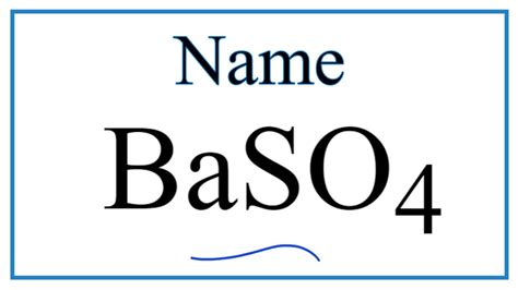 How To Write The Name For Baso4 Youtube