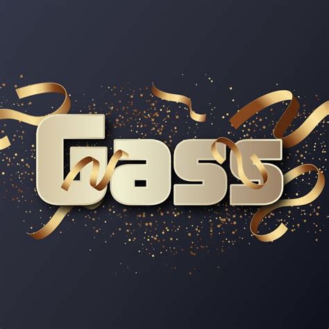 Premium Photo Gass Text Effect Gold  Attractive Background Card Photo