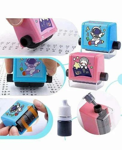 Plastic Blue And Pink Maths Stamp Roller For Calculation At ₹ 55piece