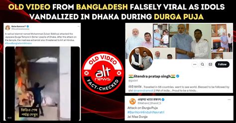 Old Video From Bangladesh Falsely Viral As Idols Vandalized In Dhaka During Durga Puja Alt News