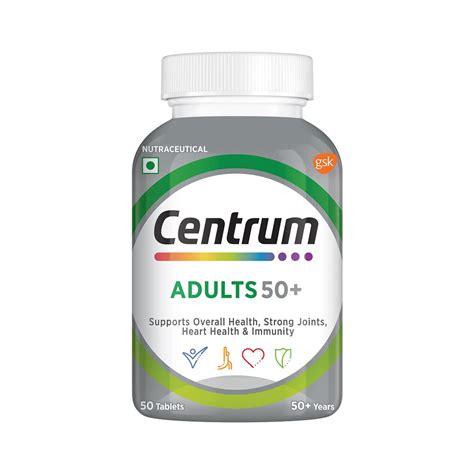 Centrum Adults 50 Multivitamin 50 Tablets యొక్క ఉపయోగాలు ప్రయోజనాలు