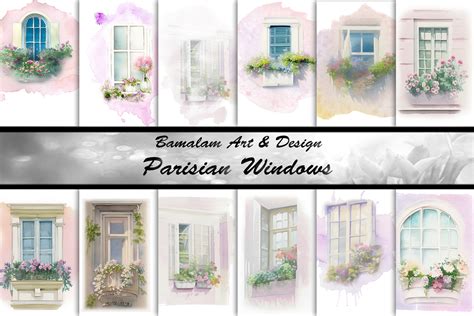 Parisian Windows Graphic By The Whimsical Paper Witch · Creative Fabrica