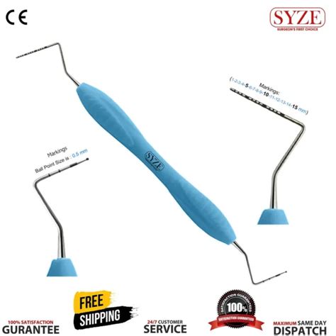 Periodontal Pocket Depth Measurement Probe Unc15 Who Dental Hygiene Probes £7 30 Picclick Uk