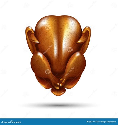 Crispy Golden Fried Chicken Realistic Vector Illustration With Detailed Texture Isolated On The