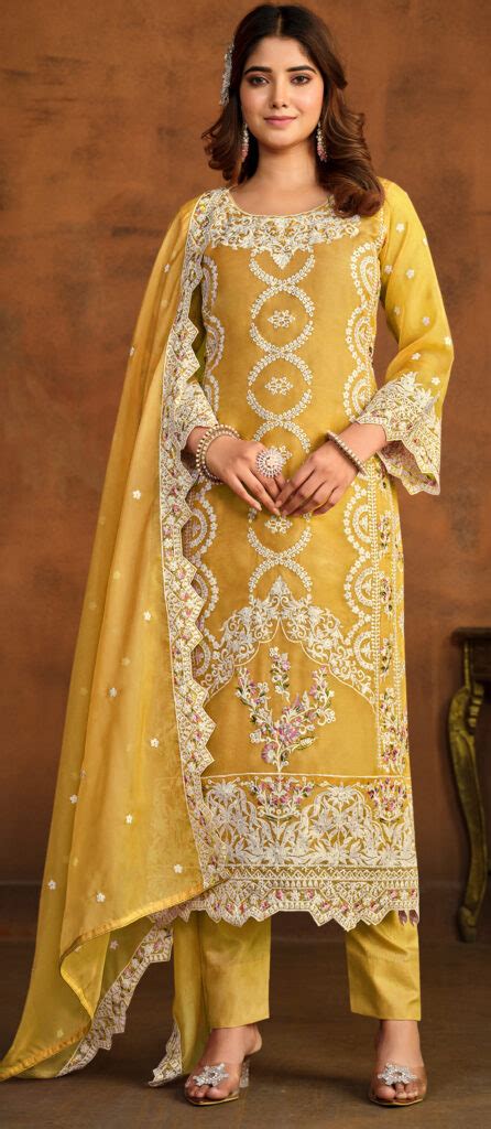 Yellow Suit Design For Haldi Function