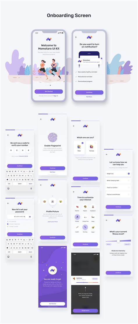 Momotaro Ui Kit — Ui Kits On Ui8 Mobile App Design Inspiration Ux