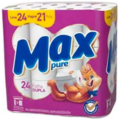 Papel Hig Max Pure Fd Neutro L24p21 30m Pérola Online