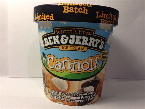 Crazy Food Dude Review Ben And Jerrys Limited Batch Cannoli Ice Cream