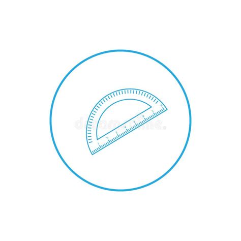 Protractor Vector Illustration Decorative Design Stock Vector