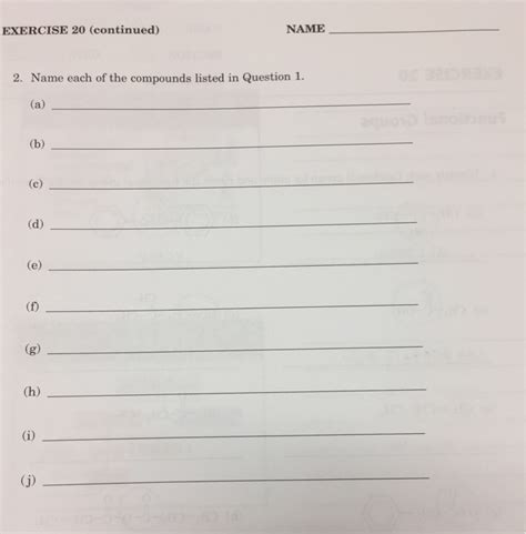 solved exercise 20 instructor functional groups 1 identify