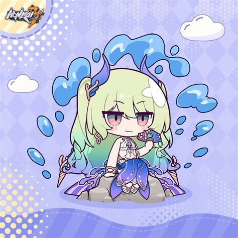 Summer Mobius Honkai Impact Official Art Sticker Decor Chibi Anime