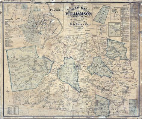 1878 Map Of Williamson County Tennessee Etsy