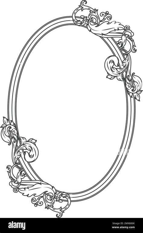 Round Filigree Frame Decorative Baroque Vintage Border Stock Vector Image And Art Alamy
