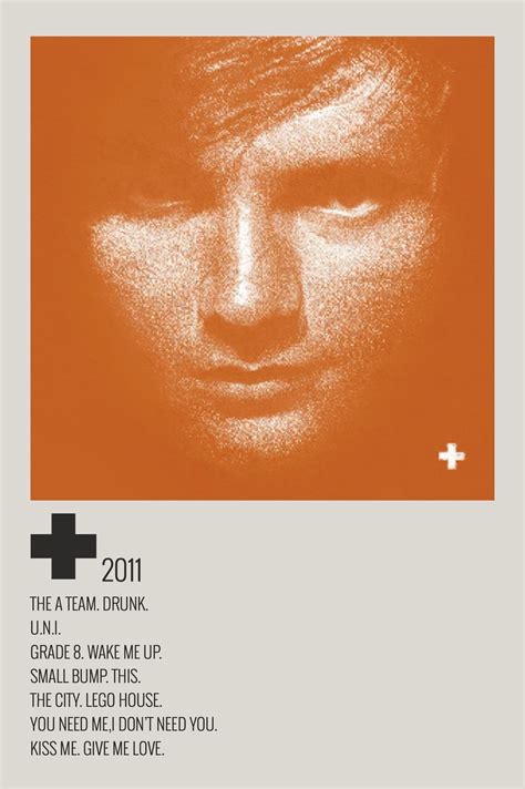 Alternative Minimalist Music Album Polaroid Poster By Ed Sheeran