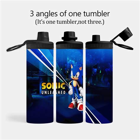 Sonic The Hedgehog Thermos Cup Stainless Steel Large Capacity 600ml Sports Kettle Portable Heat
