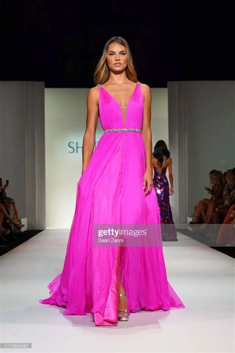 A Model Walks The Runway During The Sherri Hill Nyfw Spring 2020