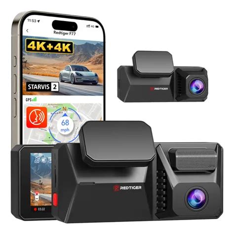 Redtiger Cámara Para Carro 4k4k Frontal Y Trasera F77 Starvis 2
