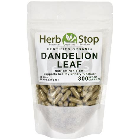 Dandelion Leaf Capsules Herb Stop Arizonas Herbal Store