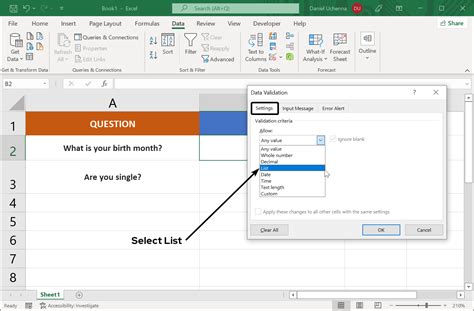 Dropdown List