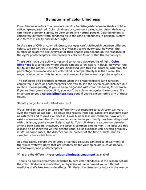 Ppt Symptoms Of Color Blindness Powerpoint Presentation Free Download Id 11722106