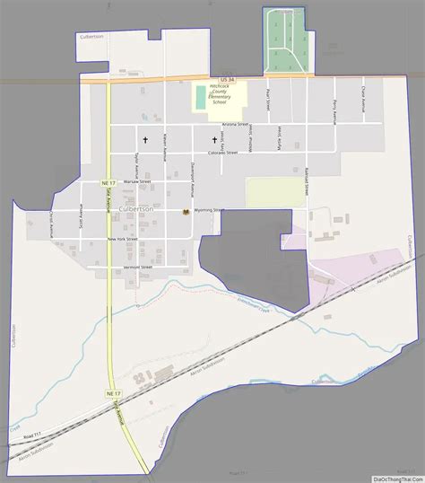 Map Of Culbertson Village Nebraska Thong Thai Real