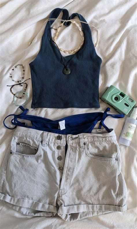 Beach Casual Ribbed Halter Top