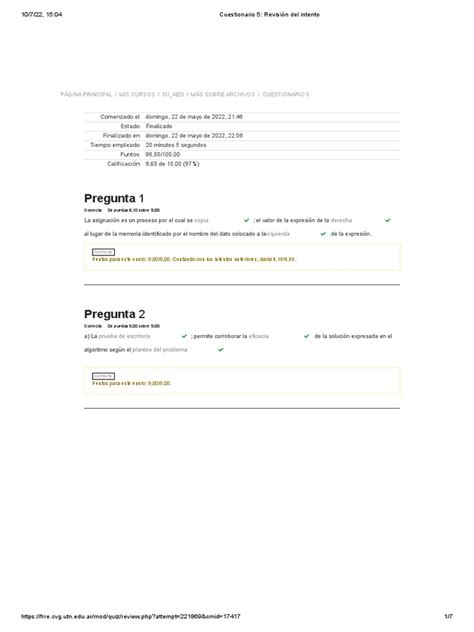 Cuestionario 5 Pdf Algoritmos Lenguaje De Programación