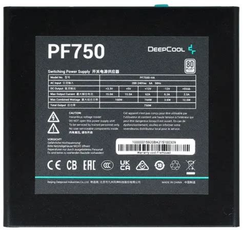 Блок питания Deepcool ATX 750W PF750 RTL — купить в интернет-магазине ...