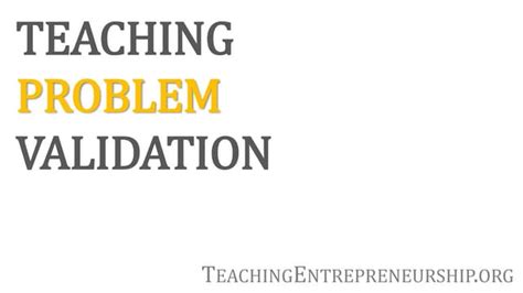 teaching problem validation workshop ppt